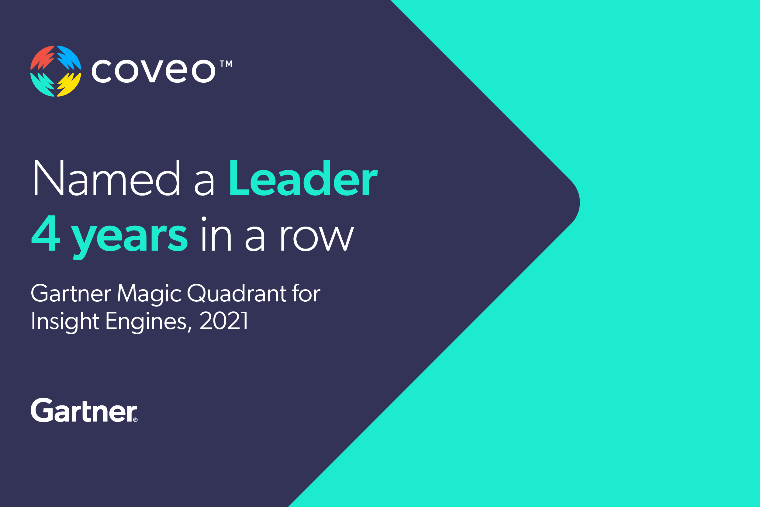 Coveo Named a Leader in the Gartner Magic Quadrant for Insight Engines Coveo Named a Leader in the Gartner Magic Quadrant for Insight Engines